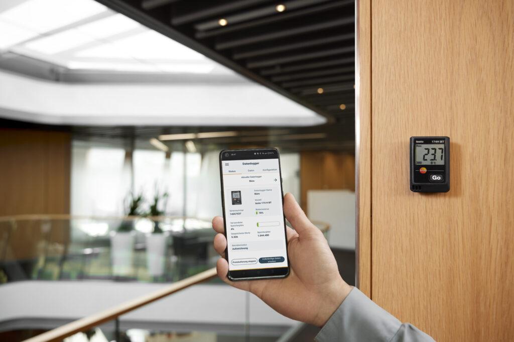 Klimamessung, Mini-Datenlogger testo 174 mit Bluetooth®, Berlin